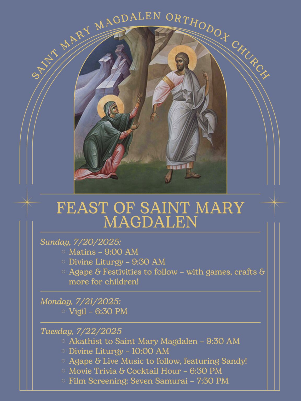 1st Annual Festival of St. Mary Magdalen – Saint Mary Magdalen Orthodox ...
